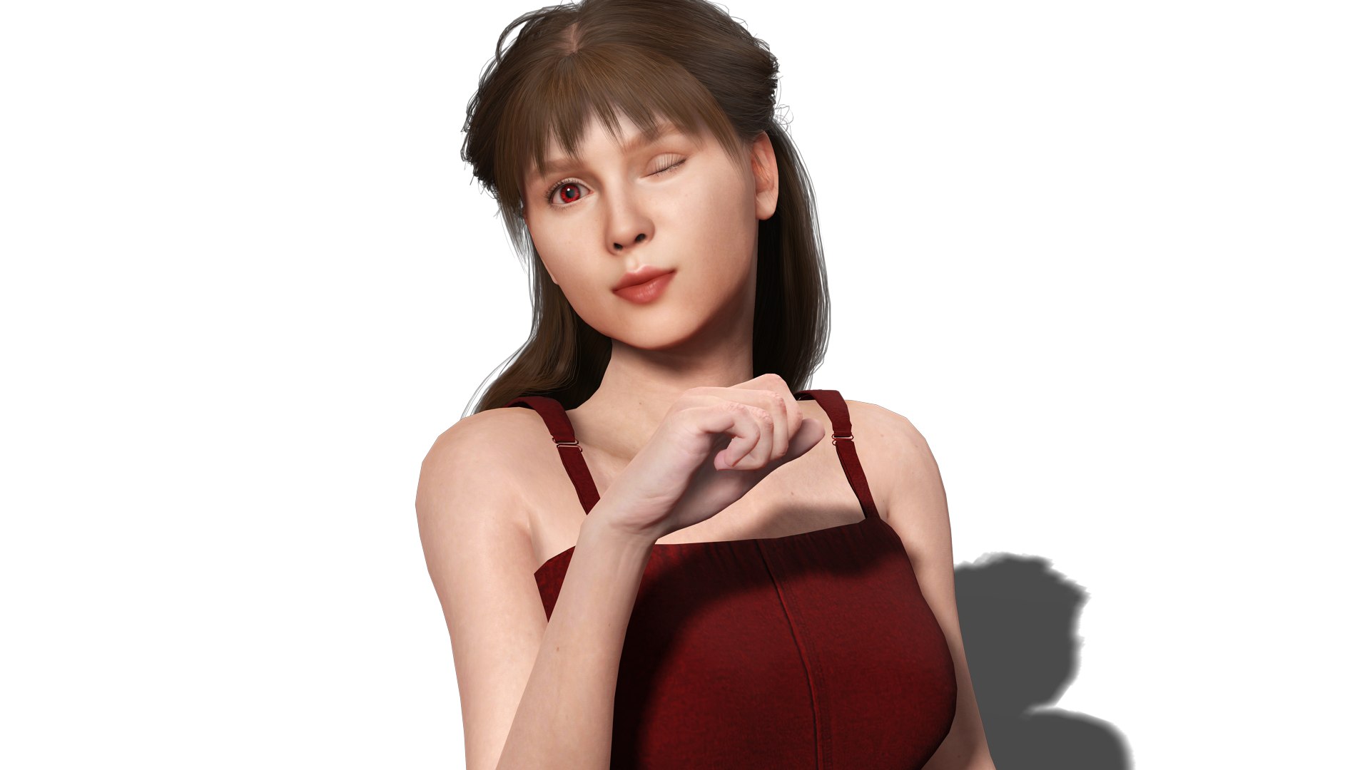 High Quality Female Character Red Dress 3D Model 3D Model - TurboSquid ...