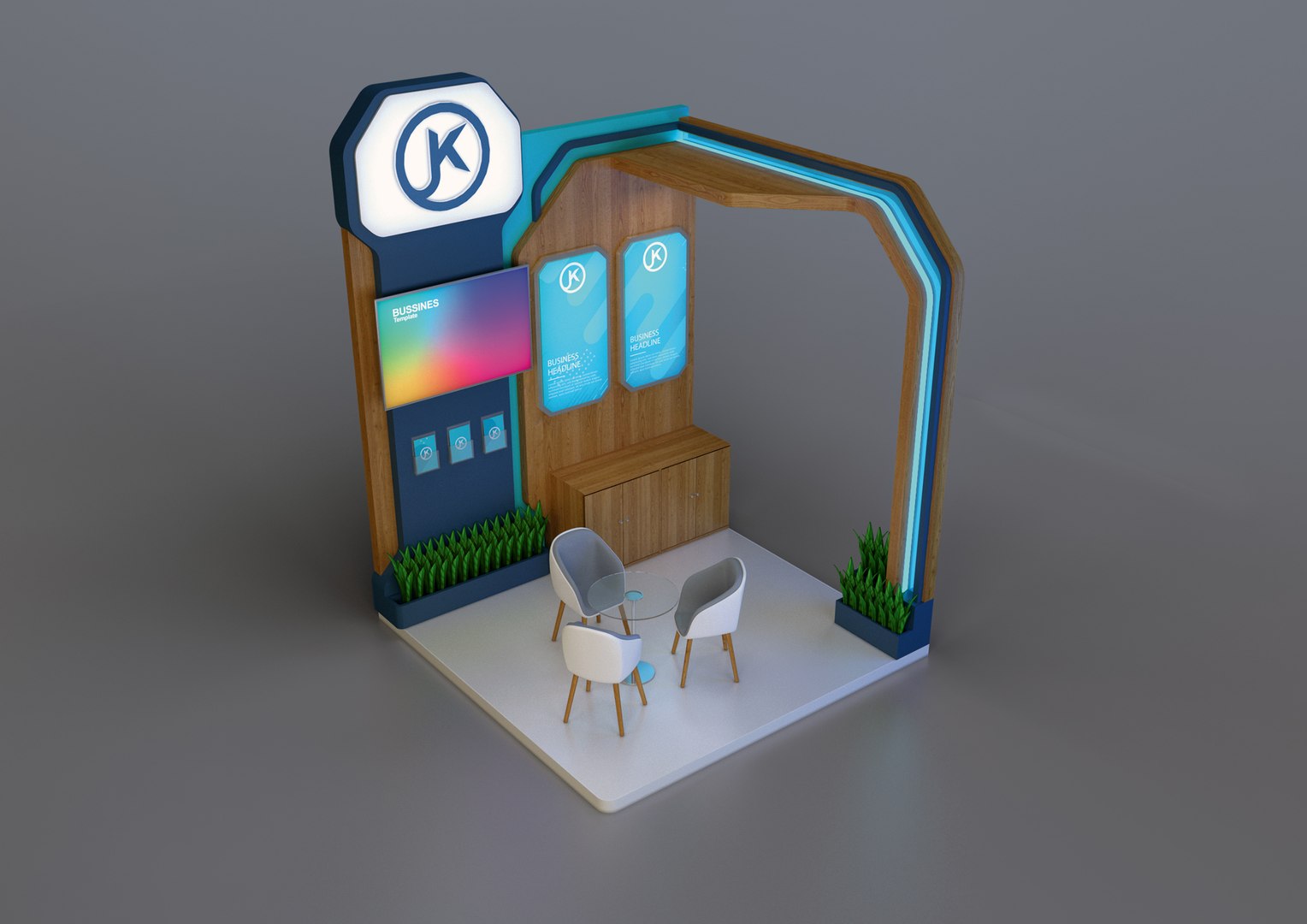 3D MINI BOOTH 02 - TurboSquid 1848471