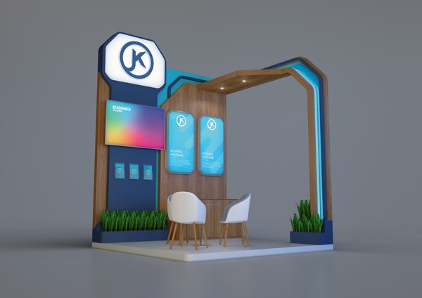 3D Modern 3x3 Exhibition Booth low poly - TurboSquid 1913701