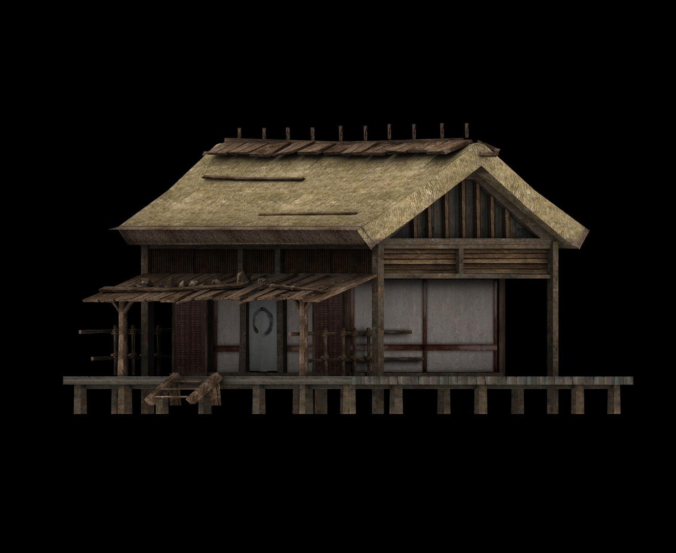 Dojo Building Shinto Edo 3d Fbx