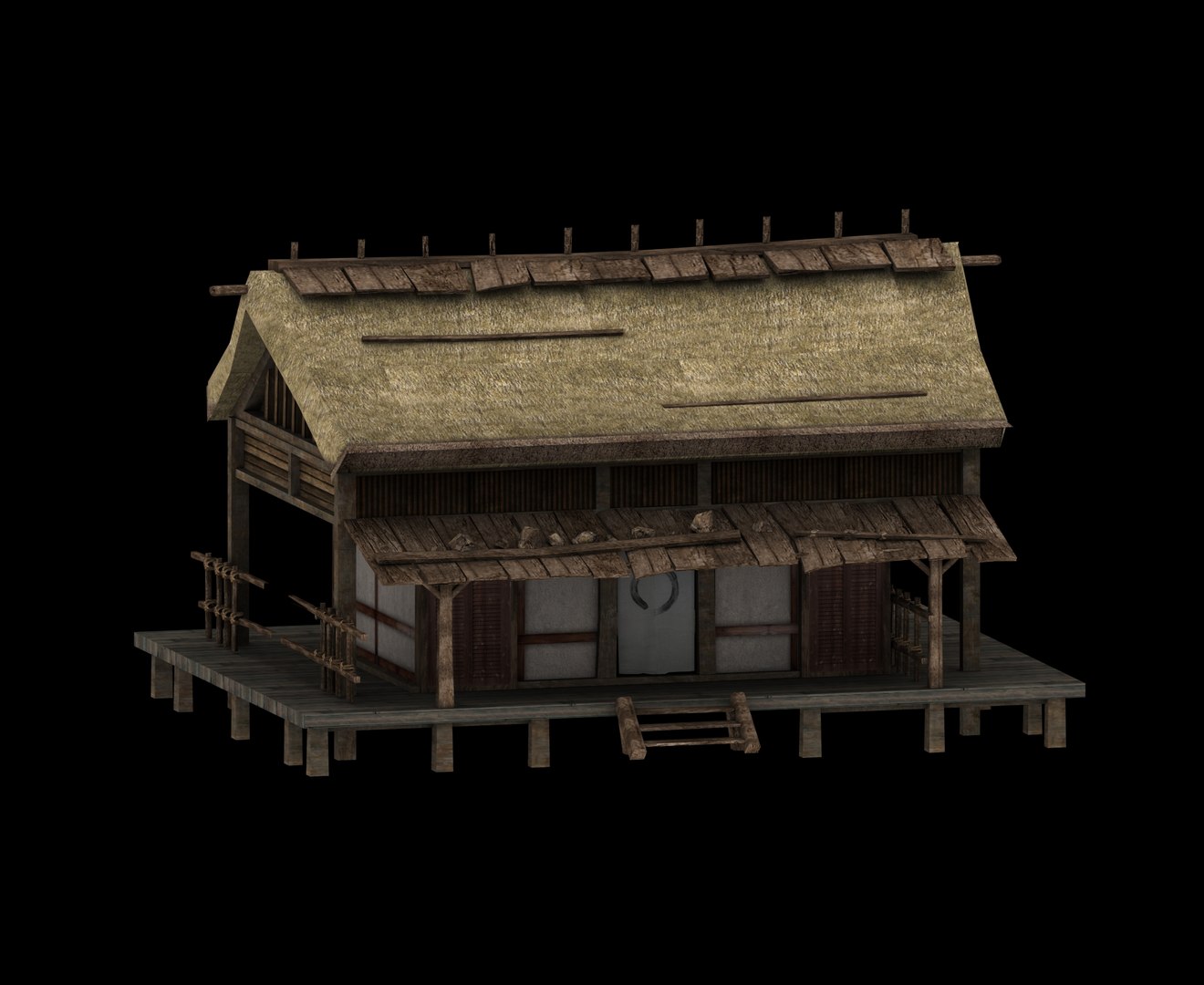 Dojo Building Shinto Edo 3d Fbx