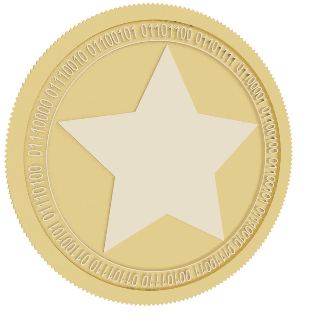 3D ace gold coin model - TurboSquid 1593427
