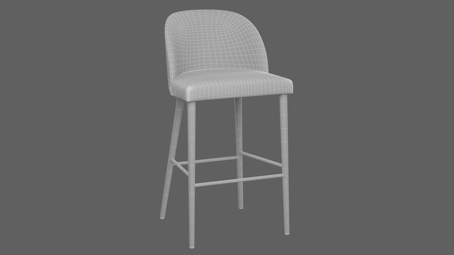 Camille Italian Bar Stool 3D Model - TurboSquid 2232032