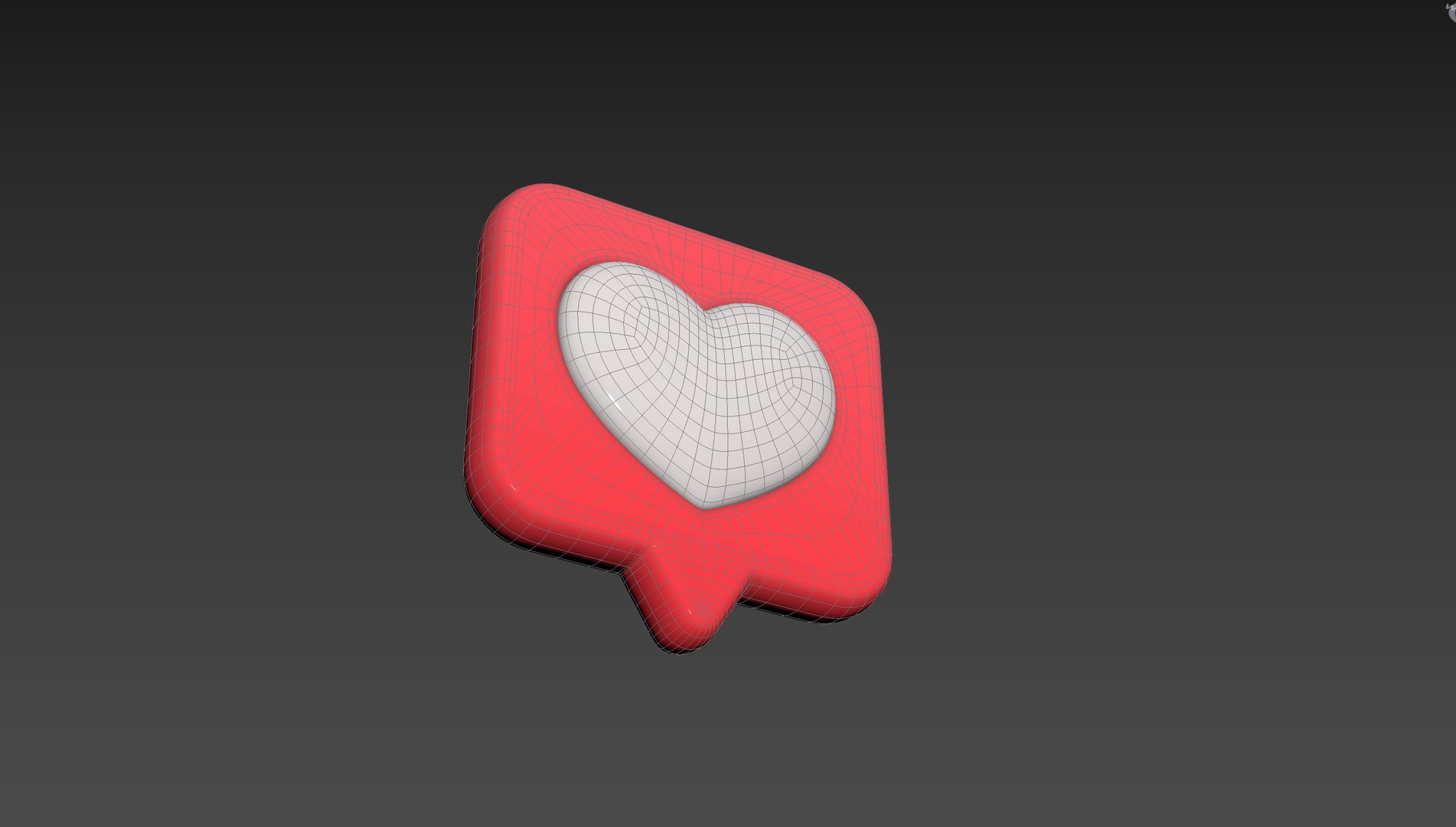 3D Symbol017 Heart Message - TurboSquid 2041327