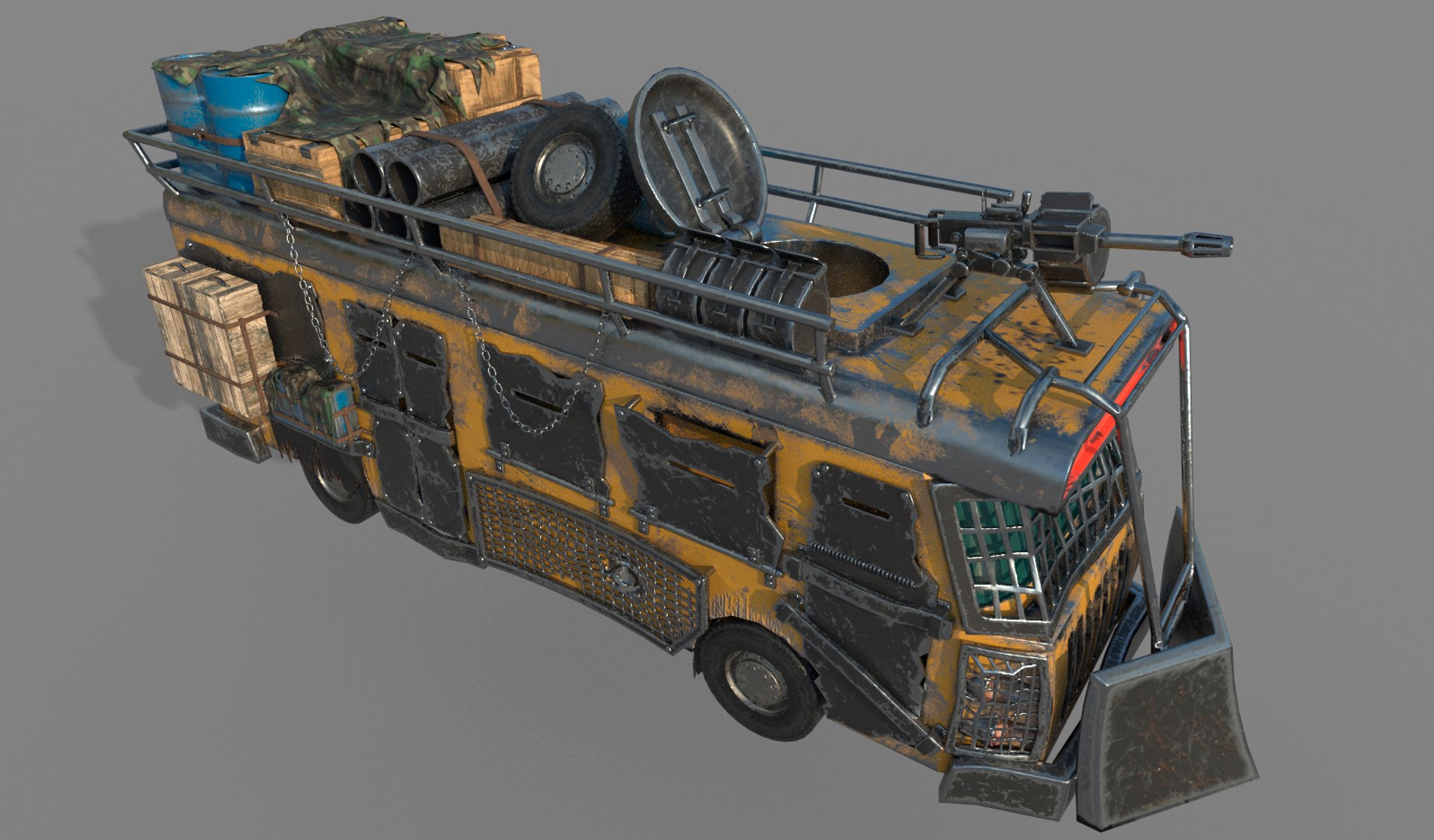 apocalypse bus 3d obj