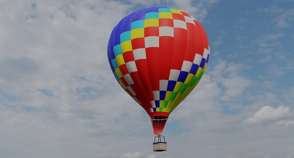 3d realistic air balloon