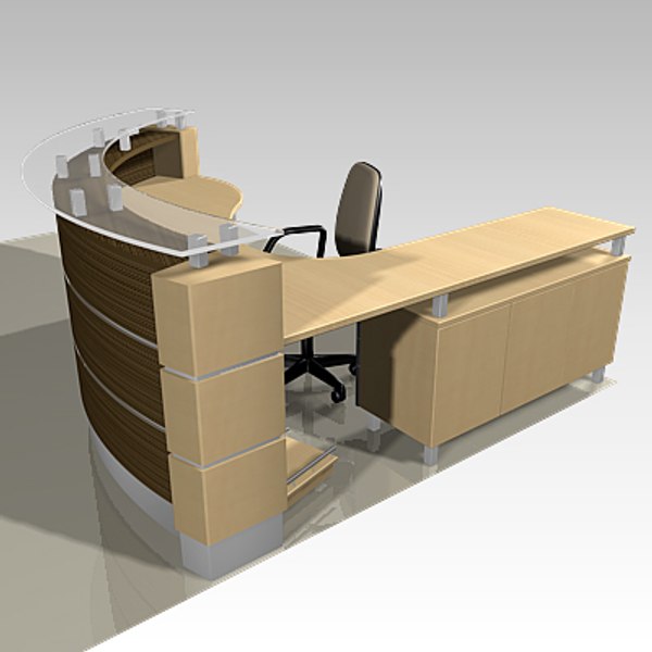 3d office reception furniture model
