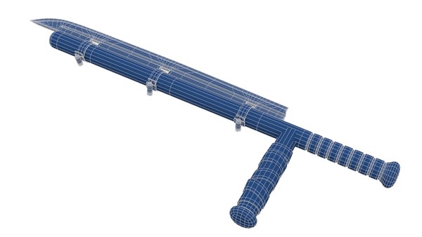 Police Baton with Blade 3D - TurboSquid 1753348