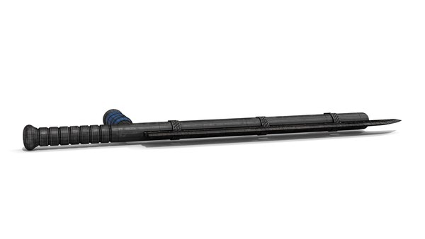 Police Baton with Blade 3D - TurboSquid 1753348