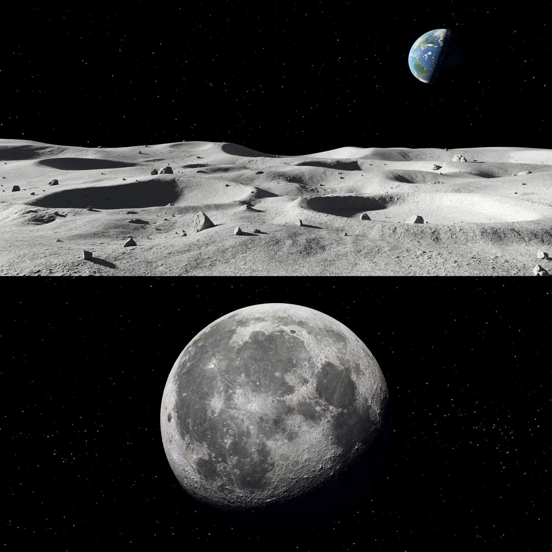 Realistic Moon Surface Bundle 3D Model - TurboSquid 2088696