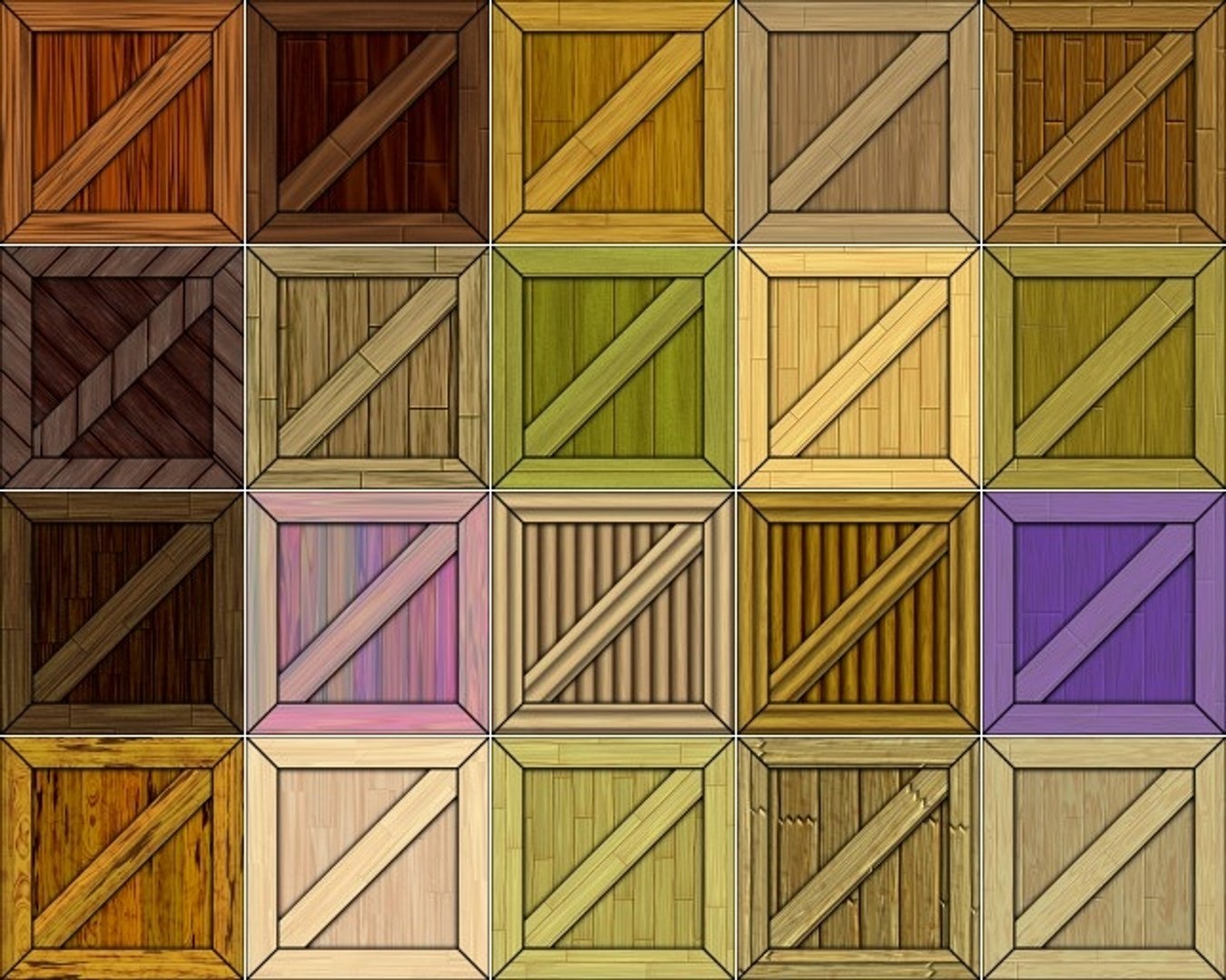 3d model of 100 crate box