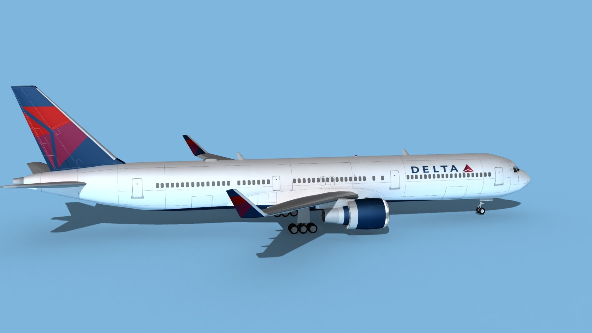 Boeing 767-400 Delta 4 3D Model - TurboSquid 1912355