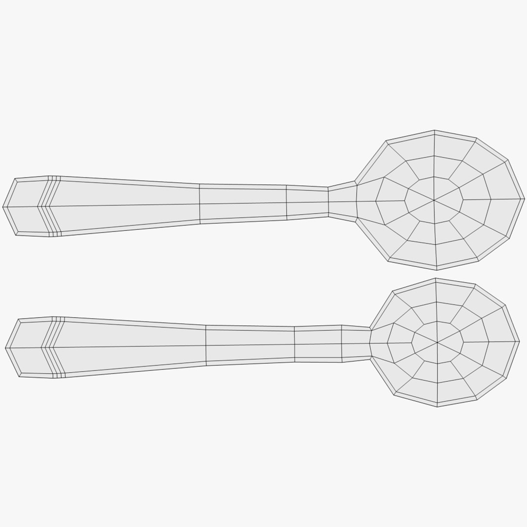 Spoon tableware silverware 3D - TurboSquid 1432881