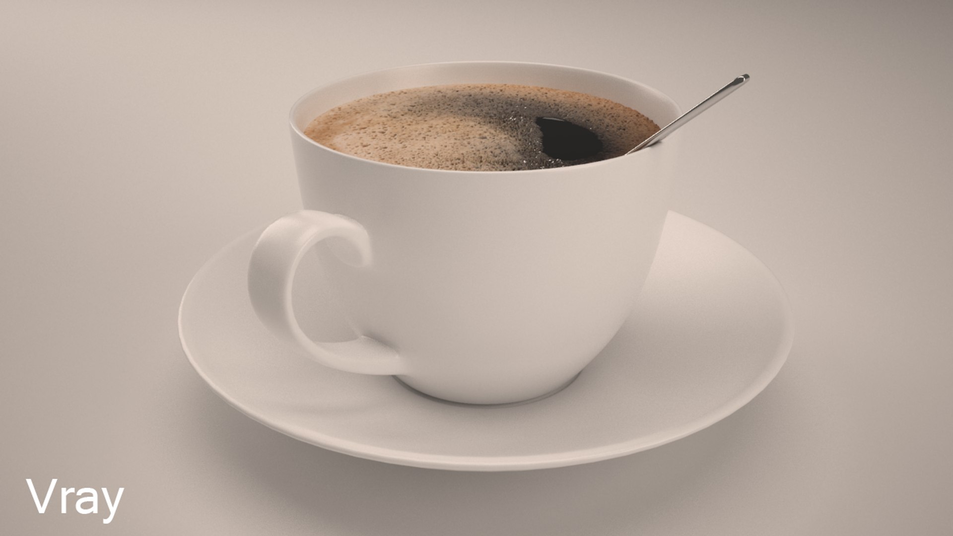 3d Max Realistic Cup Coffee