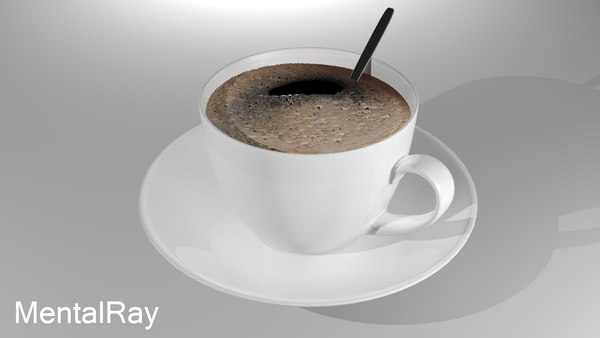 3d max realistic cup coffee