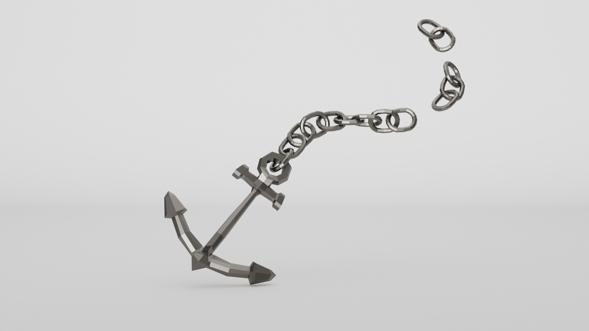 3D Model Anchor Chain Low Poly - TurboSquid 1962336