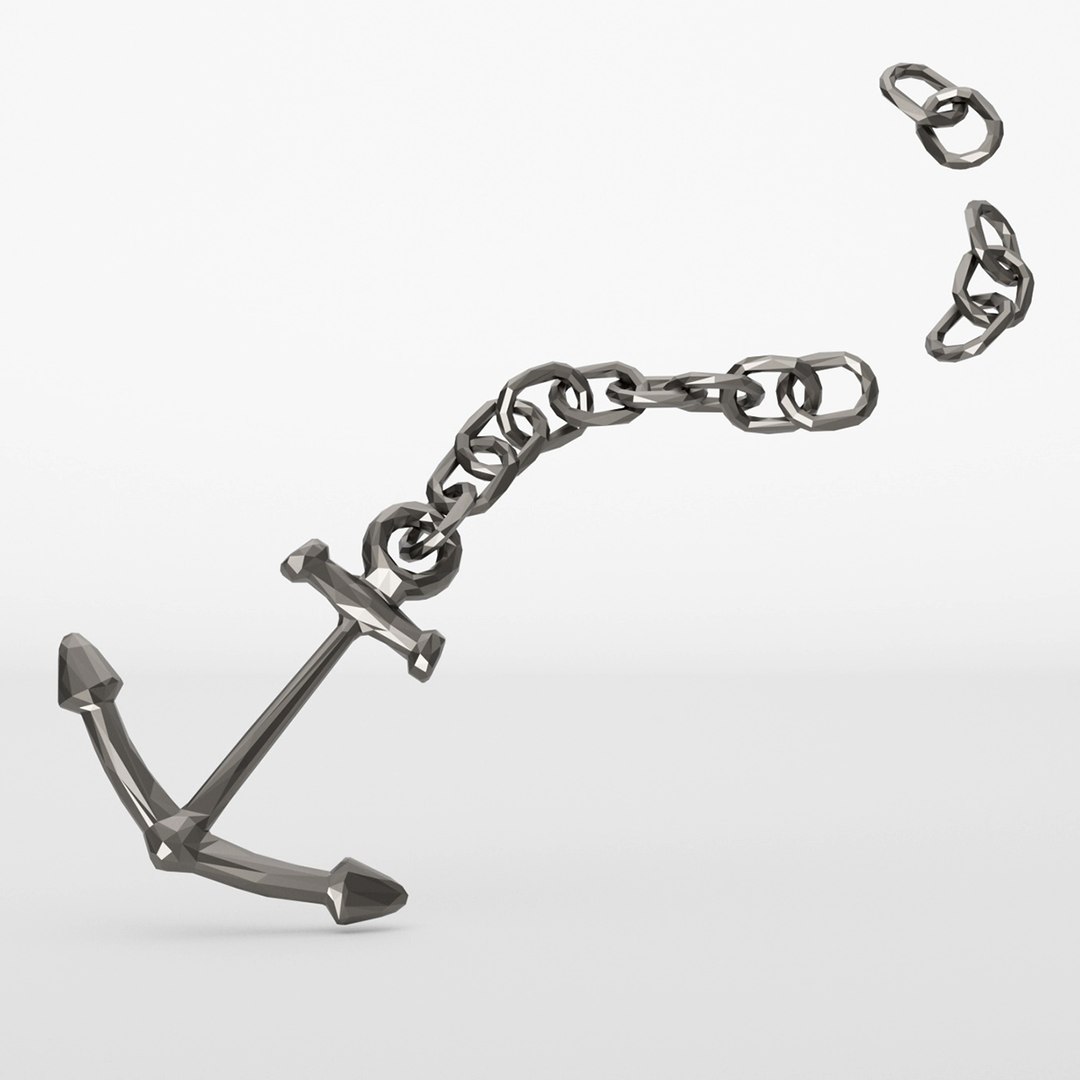 3D model Anchor Chain Low Poly - TurboSquid 1962336