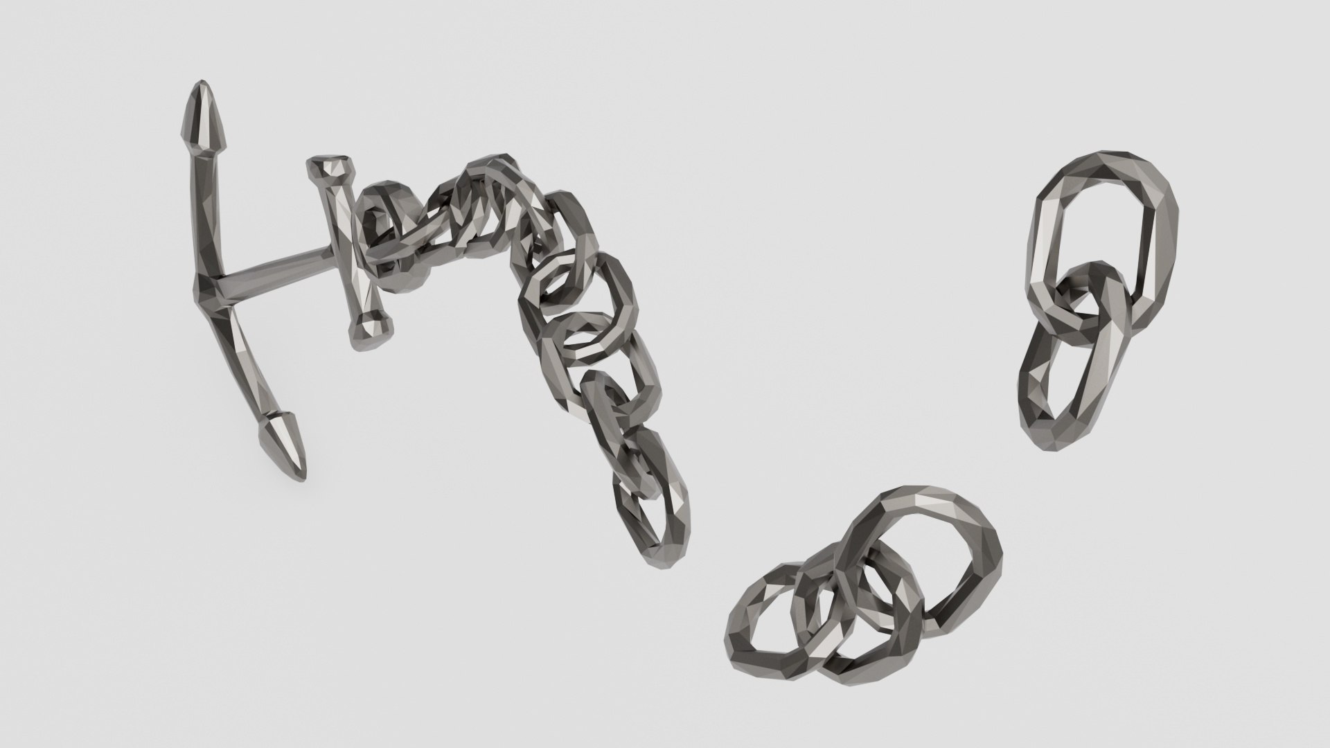 3D Model Anchor Chain Low Poly - TurboSquid 1962336