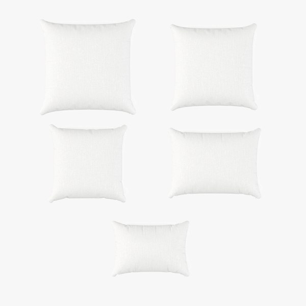 modelo 3d pillows set five sizes - TurboSquid 2039067