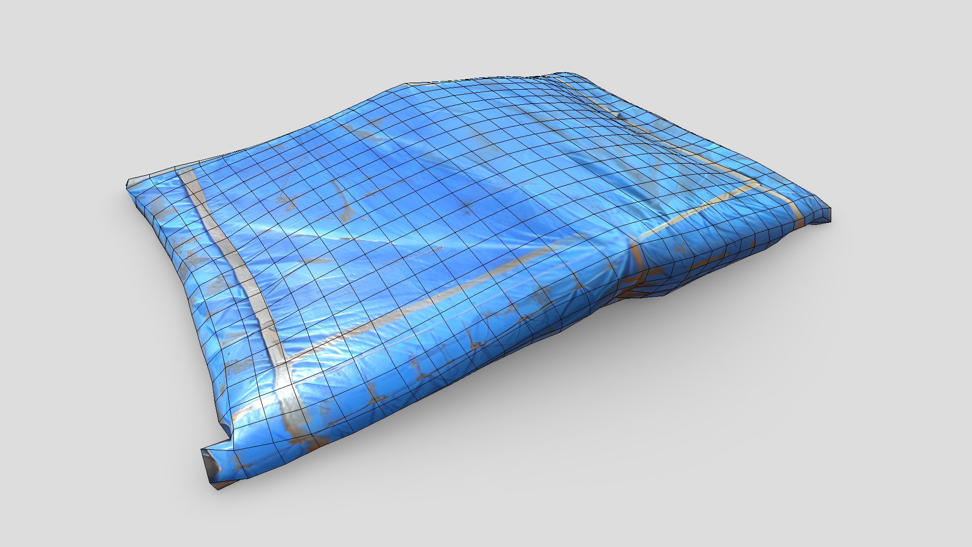 Folded Blue Tarp 3D - TurboSquid 2214510