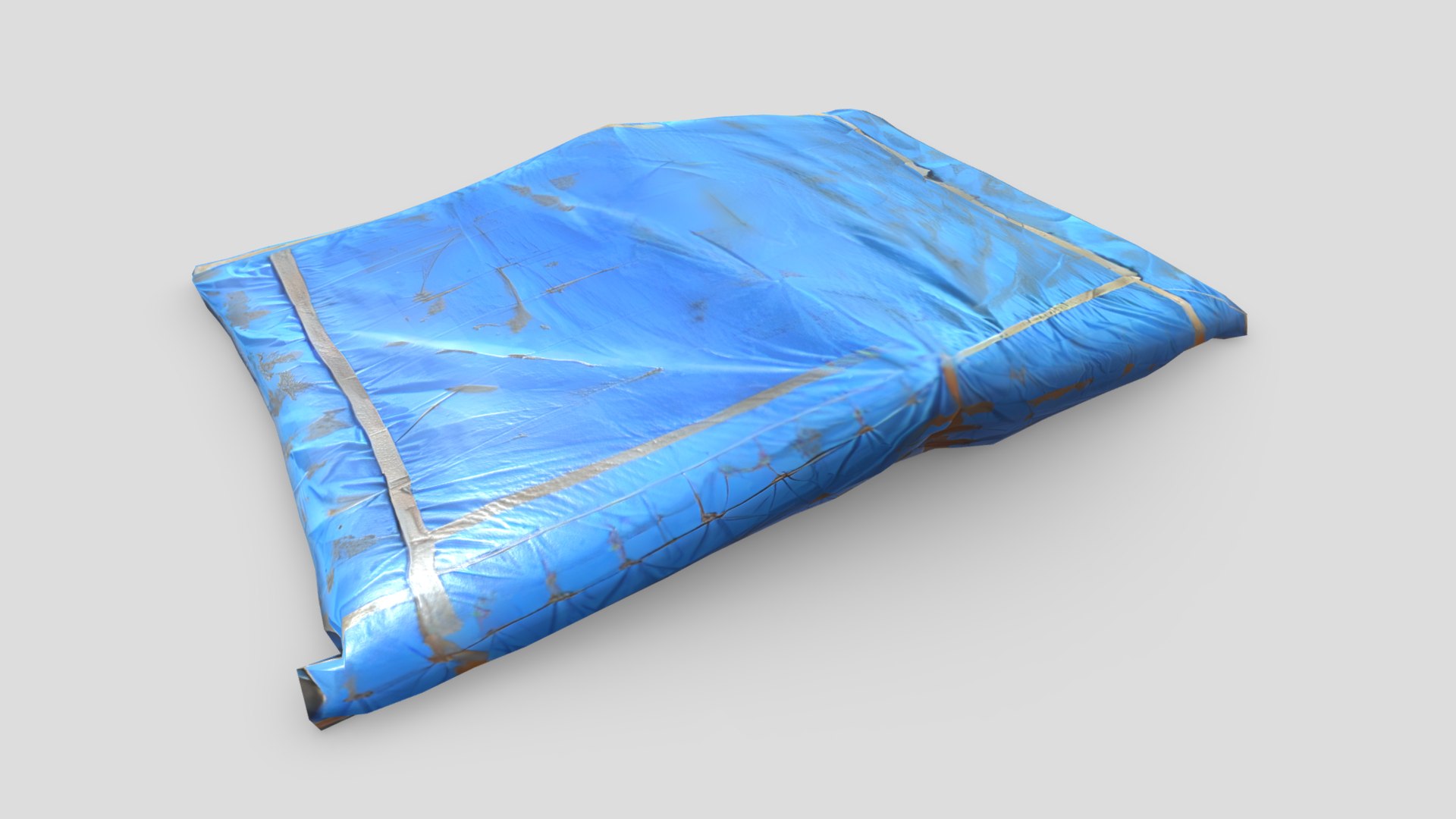 Folded Blue Tarp 3D - TurboSquid 2214510