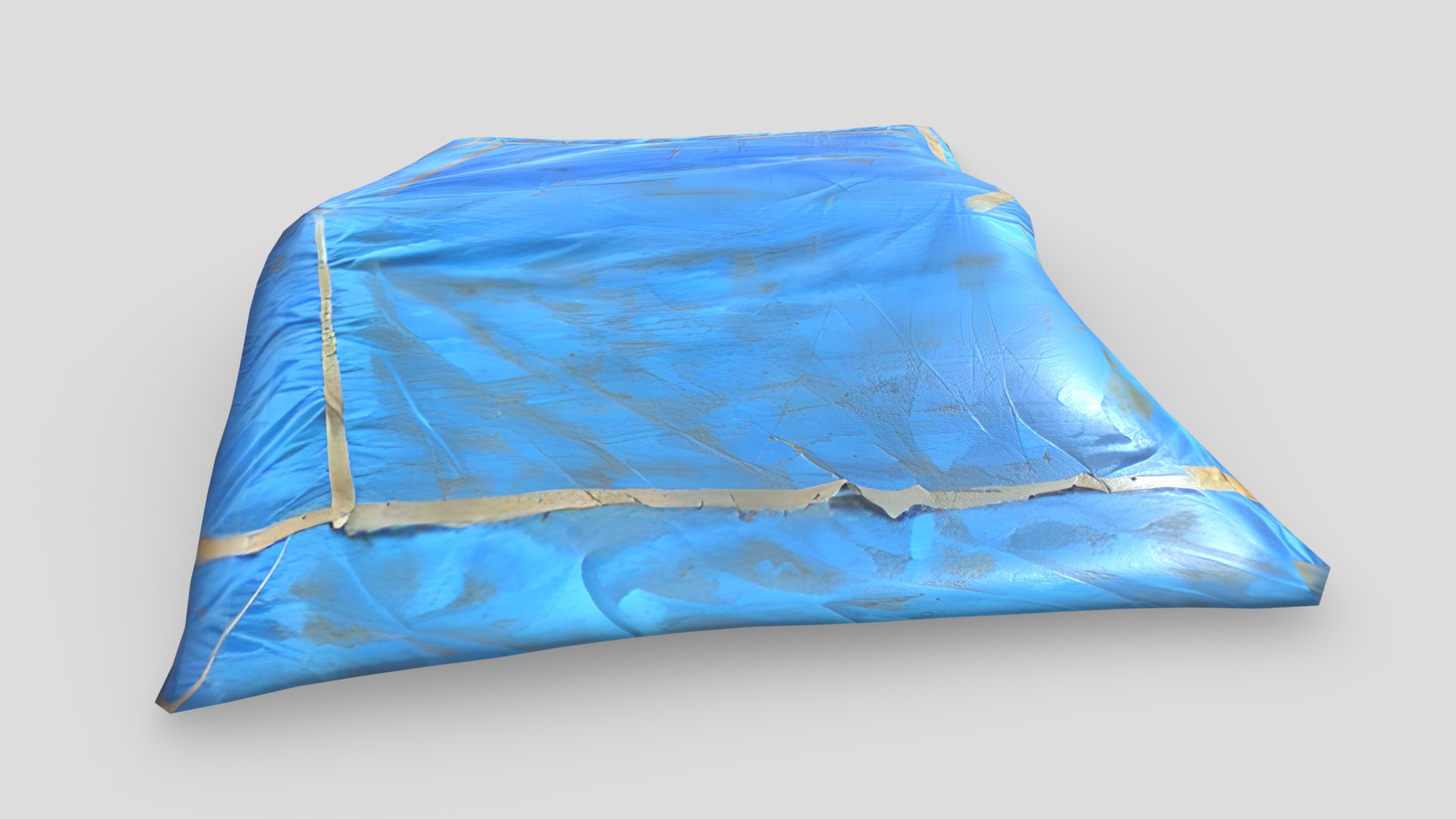 Folded Blue Tarp 3D - TurboSquid 2214510