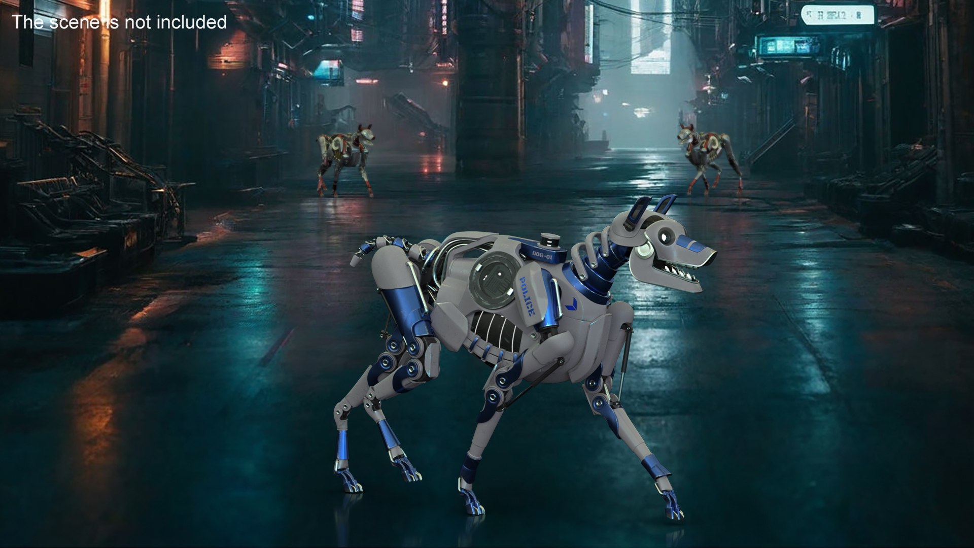 3D Futuristic Police Robot Dog Walking Pose Model - TurboSquid 2267805