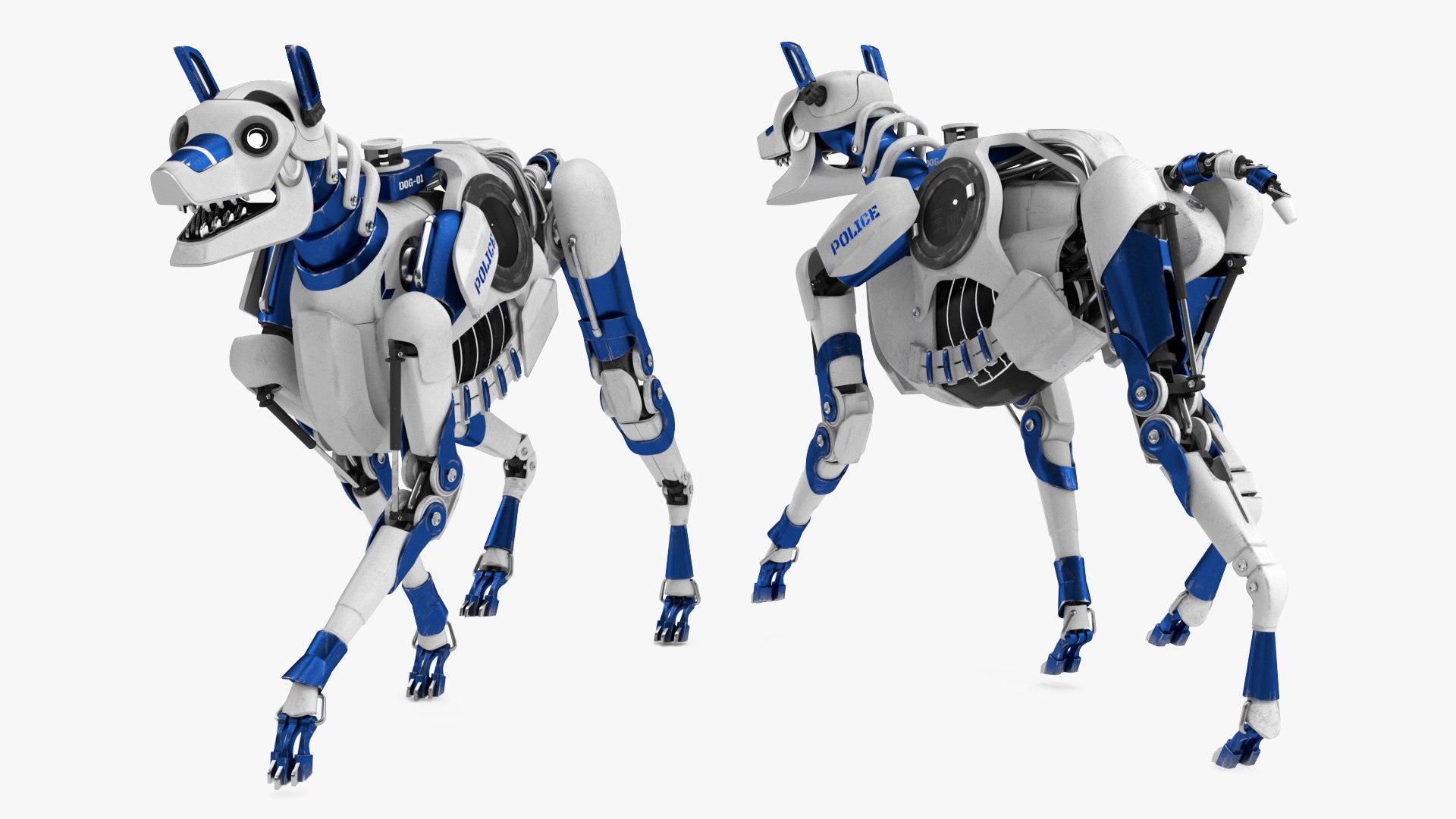 3D Futuristic Police Robot Dog Walking Pose Model - TurboSquid 2267805