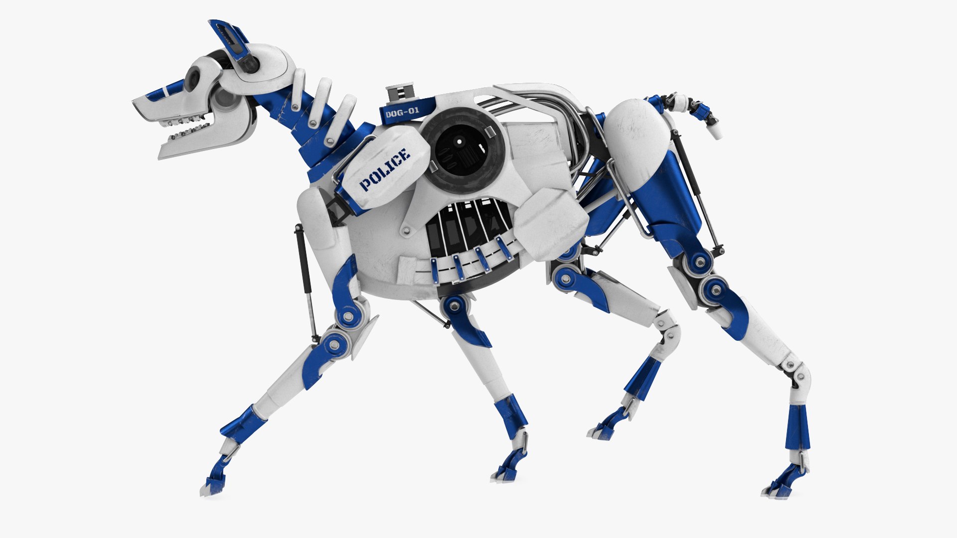 3D Futuristic Police Robot Dog Walking Pose Model - TurboSquid 2267805