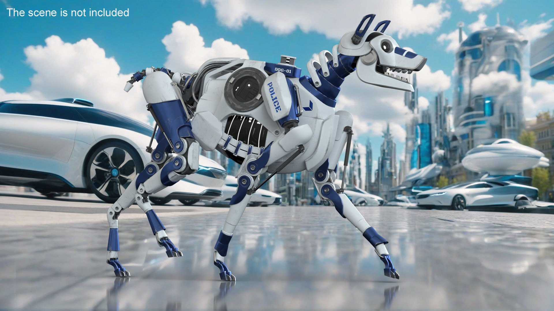 3D Futuristic Police Robot Dog Walking Pose Model - TurboSquid 2267805
