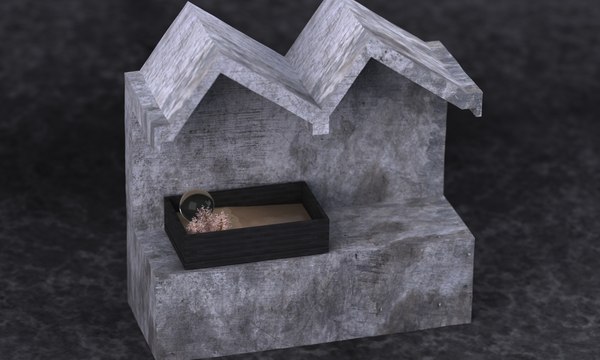 archi-model concrete wood 2014 3d max