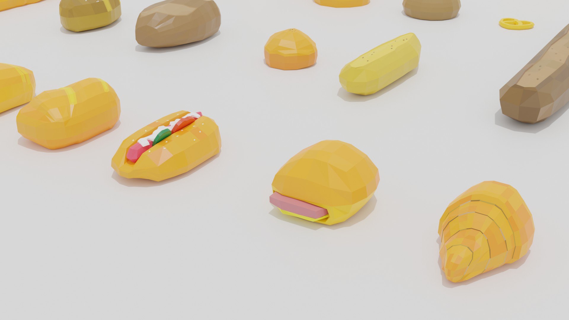 3D Bread Pack model - TurboSquid 1935097