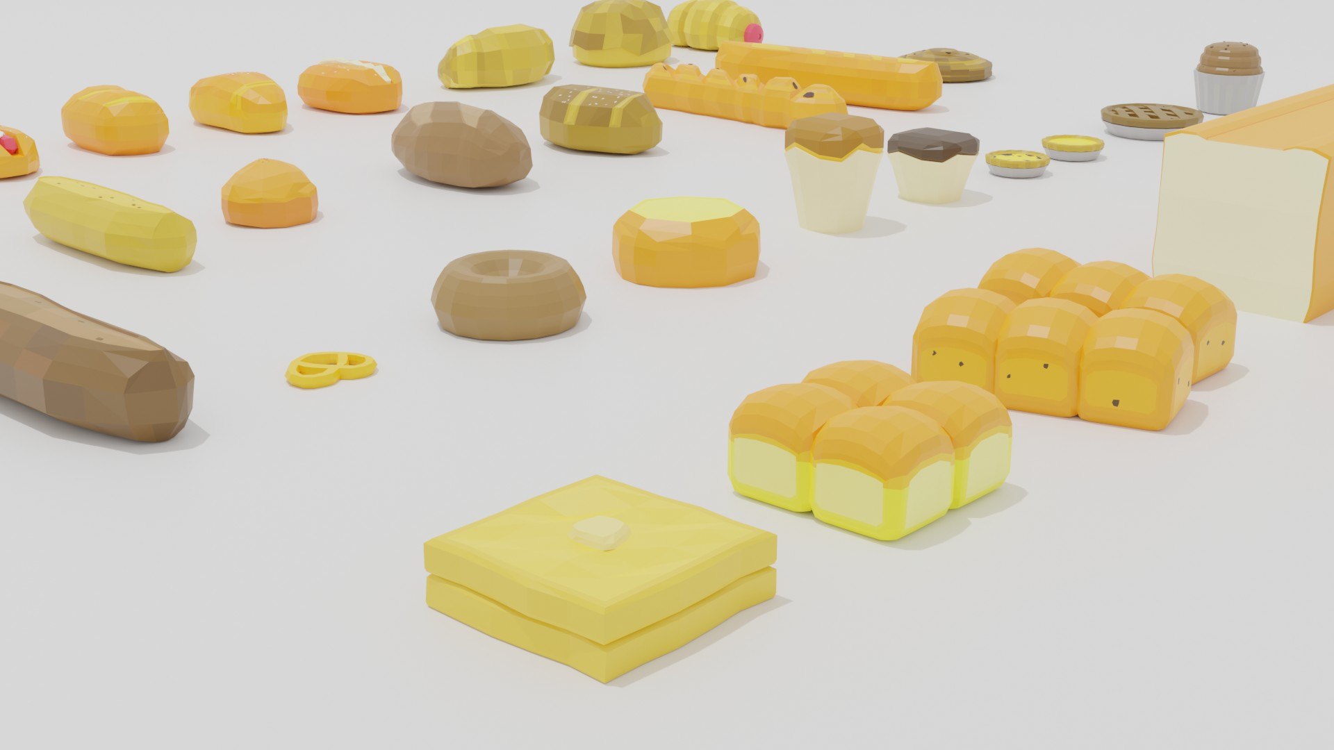 3D Bread Pack model - TurboSquid 1935097