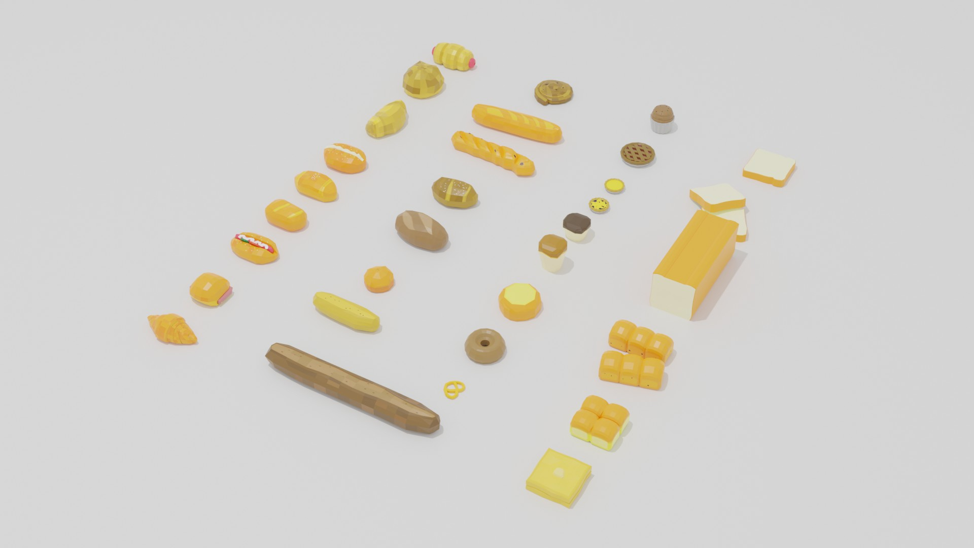 3D Bread Pack model - TurboSquid 1935097