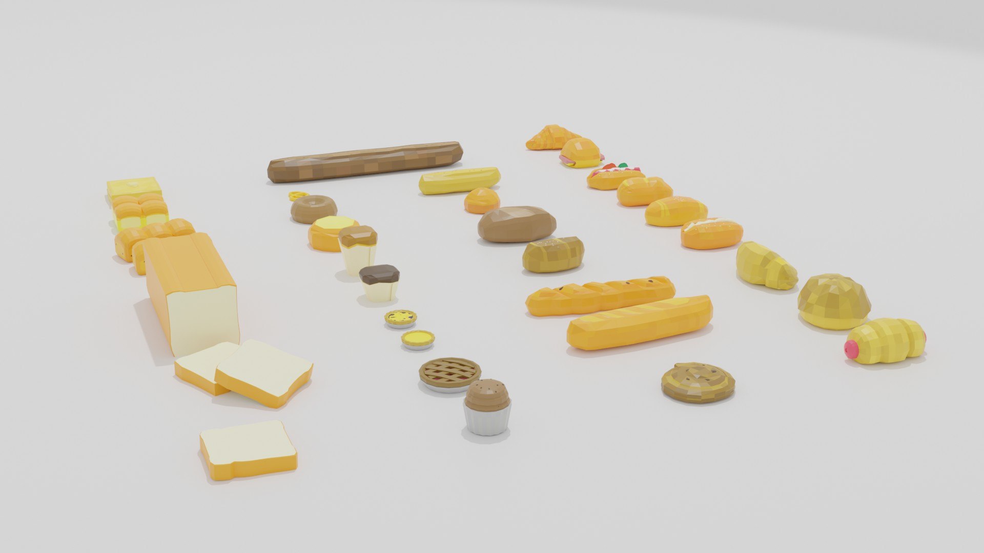 3D Bread Pack model - TurboSquid 1935097