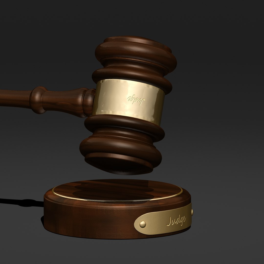 3d Judge Law Gavel Model