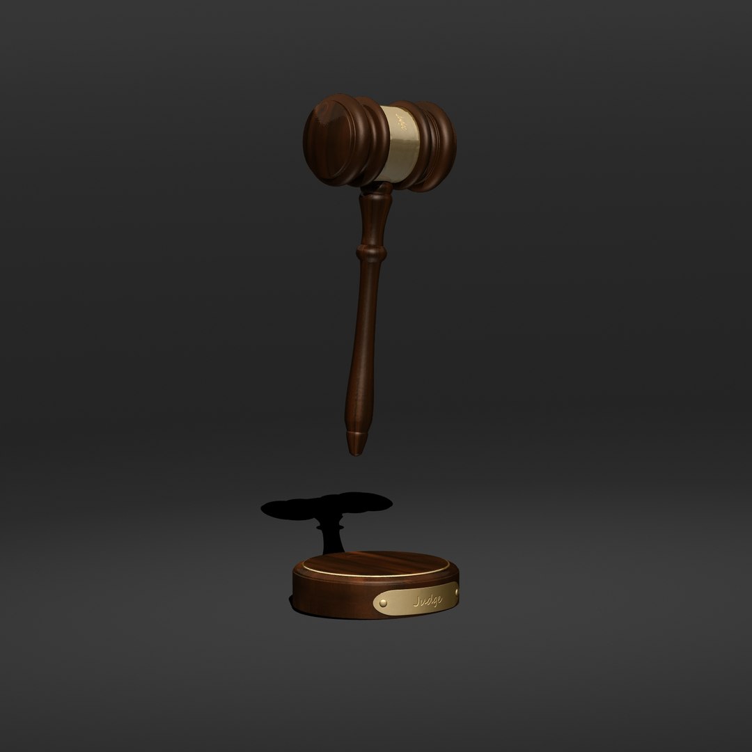 3d Judge Law Gavel Model