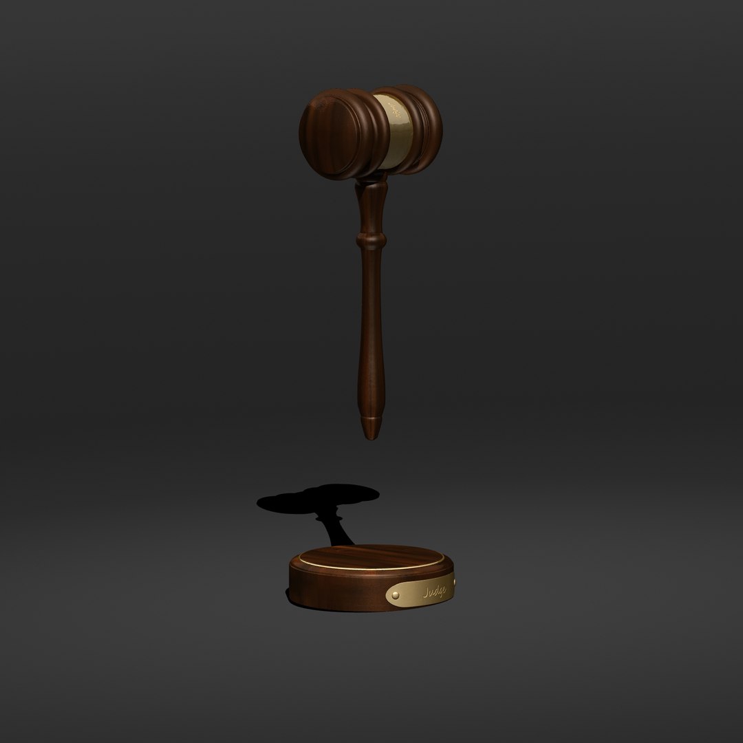 3d Judge Law Gavel Model
