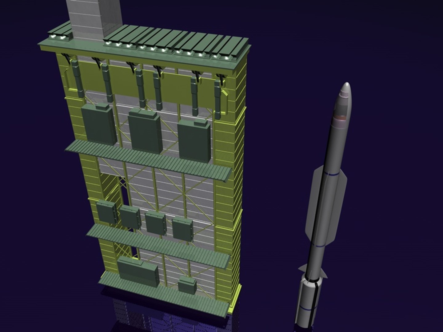 missile mk 57 3d model
