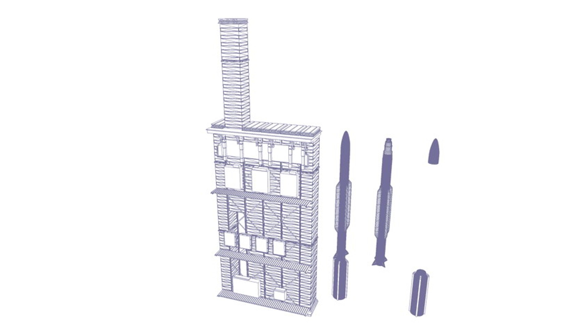 missile mk 57 3d model