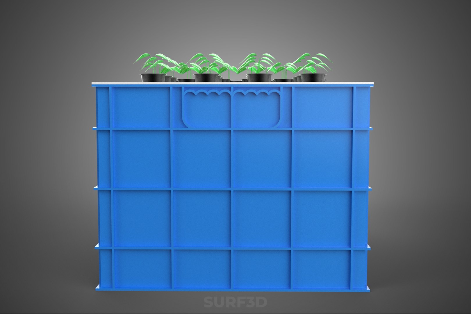 3D WATER TANK CRATE STORAGE CONTAINER AEROPONIC PLANT GROW FARM ...