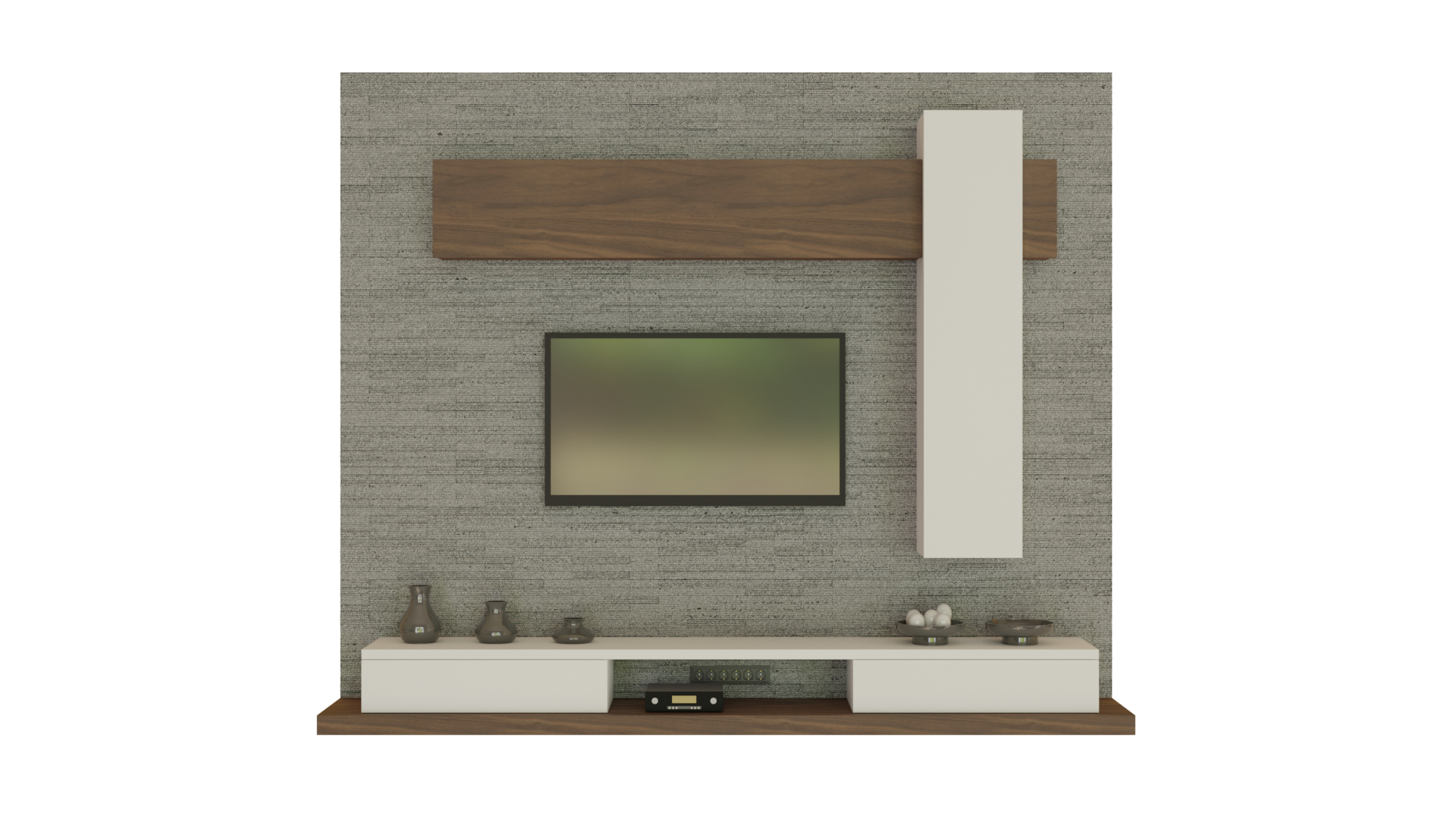 3D TV Wall Unit - TurboSquid 1732103