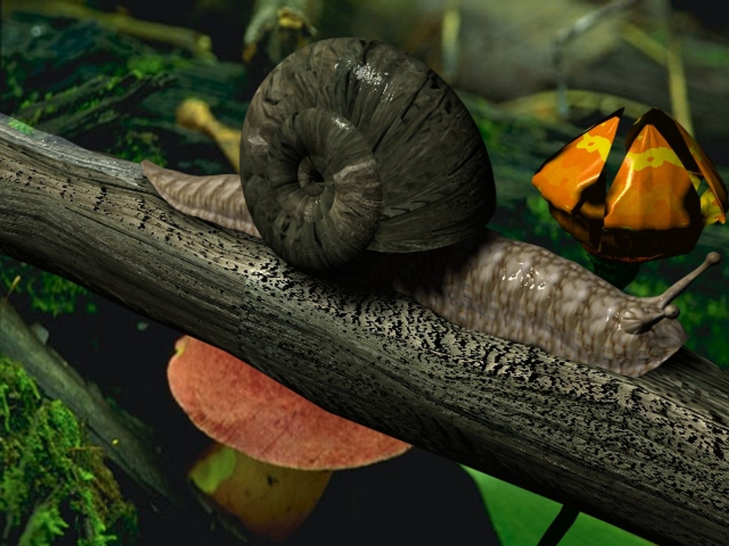 3d Animating Snail Model