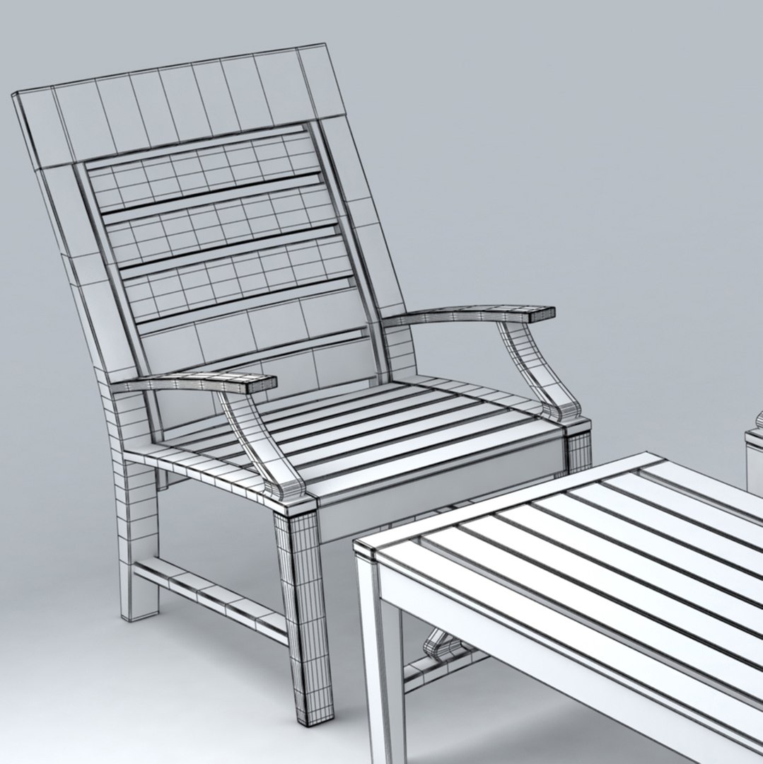 set 3 furniture 3d model