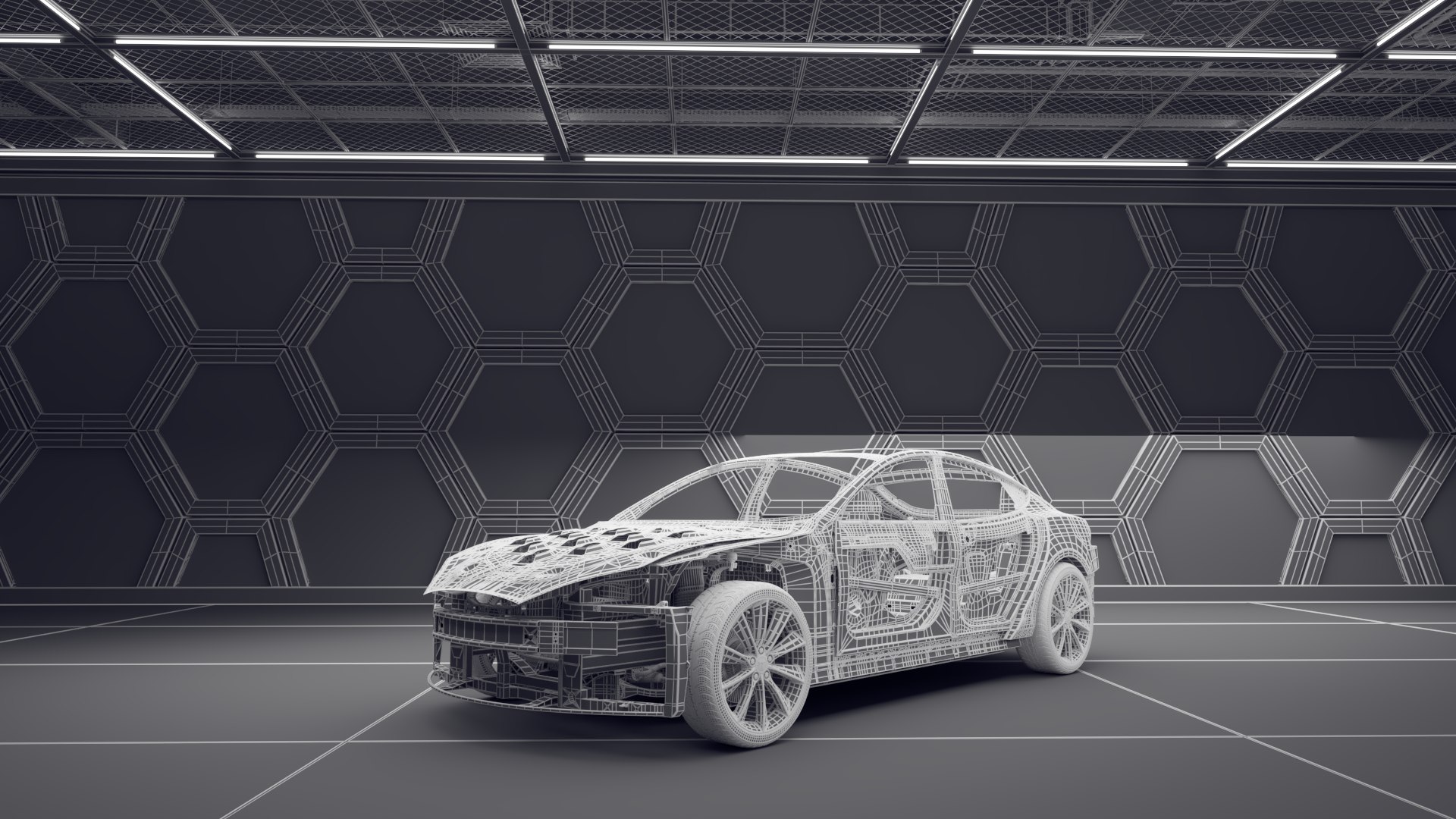 Tesla Model S Frame And Chassis In The Interior Model - TurboSquid 1964384