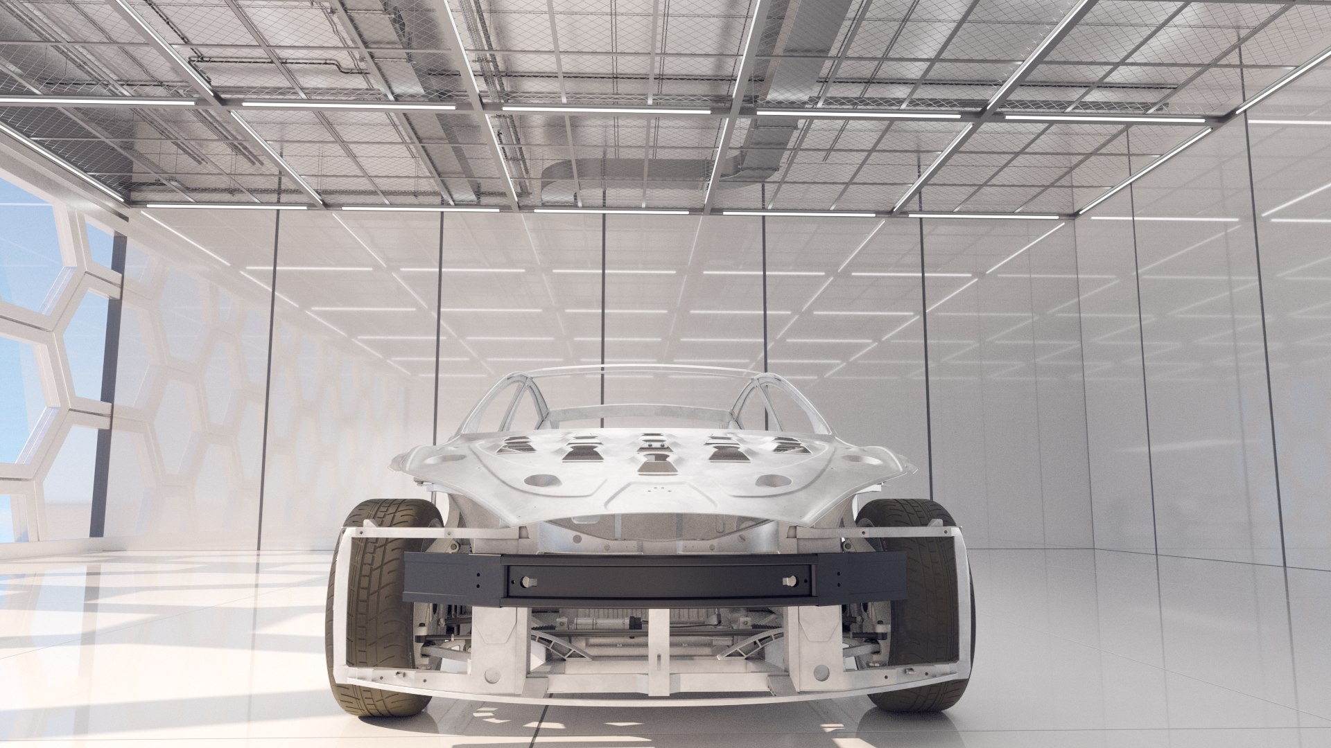 Tesla Model S Frame And Chassis In The Interior Model - TurboSquid 1964384