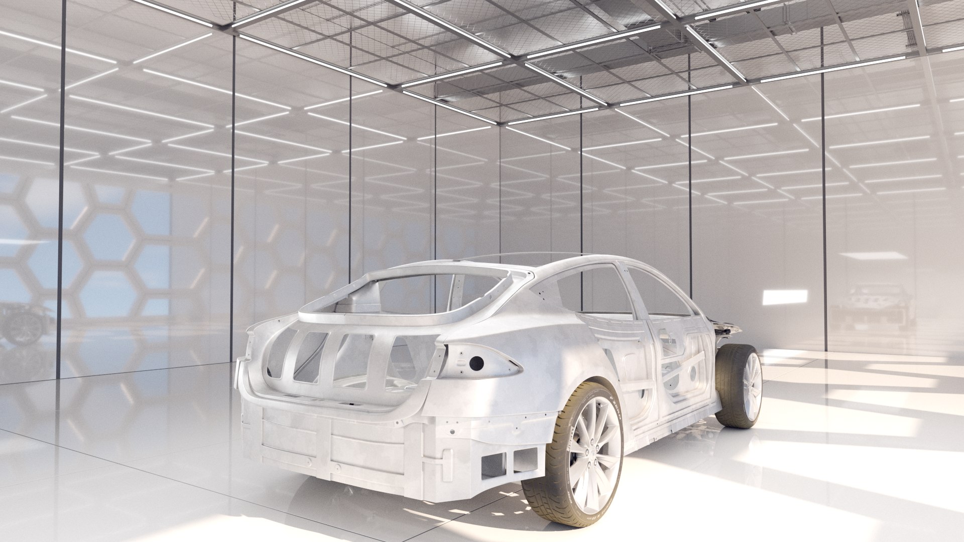 Tesla Model S Frame And Chassis In The Interior Model - TurboSquid 1964384