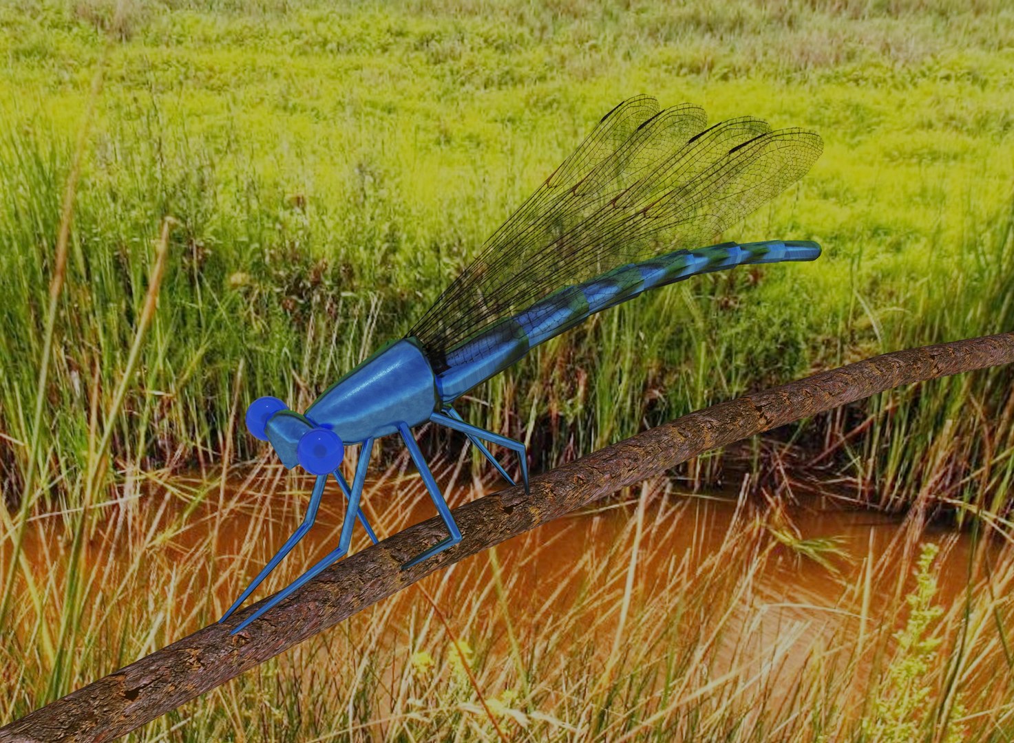 Dragon Dragonfly Fly 3d Max