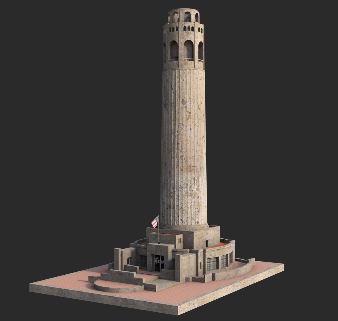 3D Coit Tower - TurboSquid 2417709