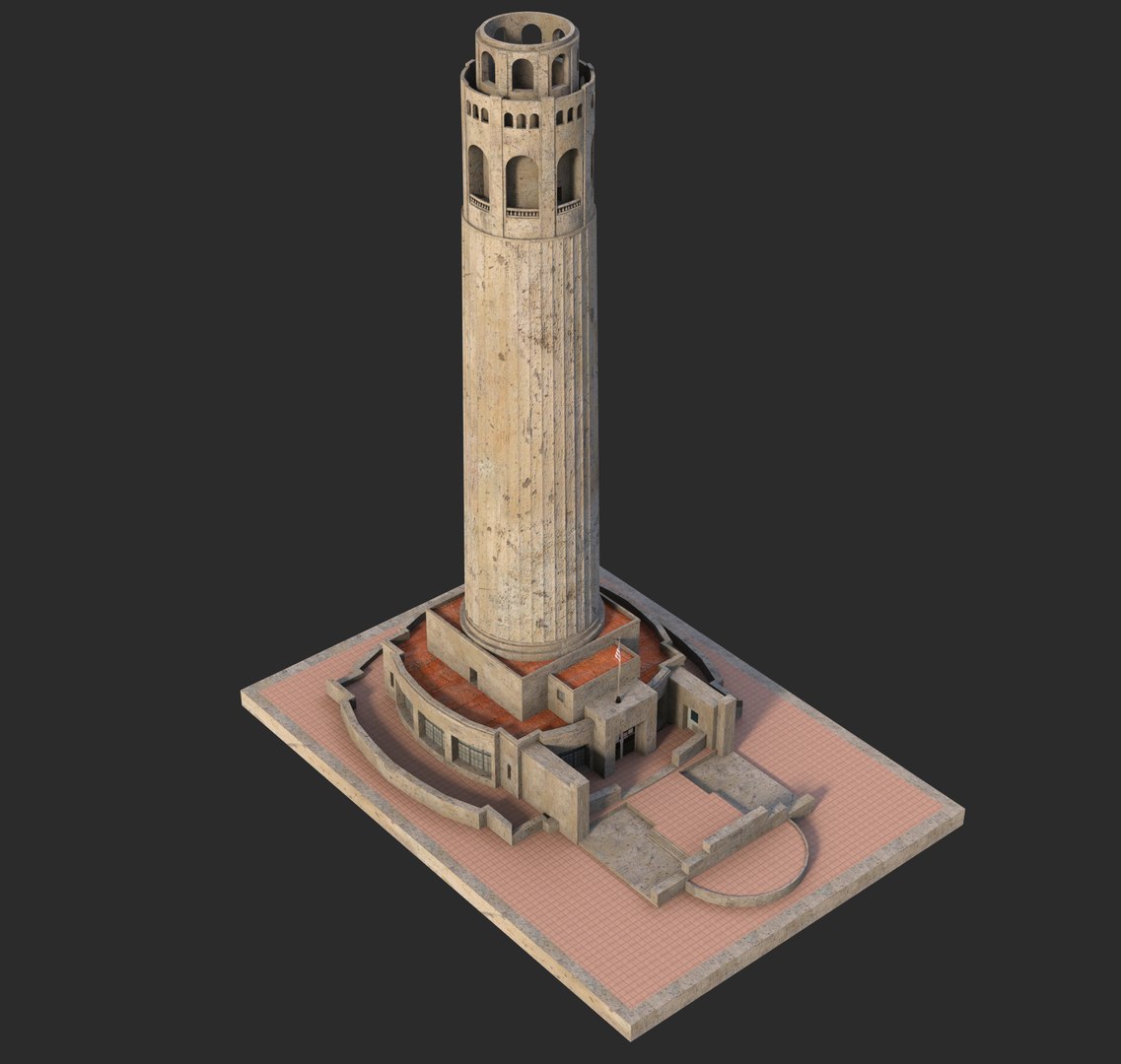 3D Coit Tower - TurboSquid 2417709